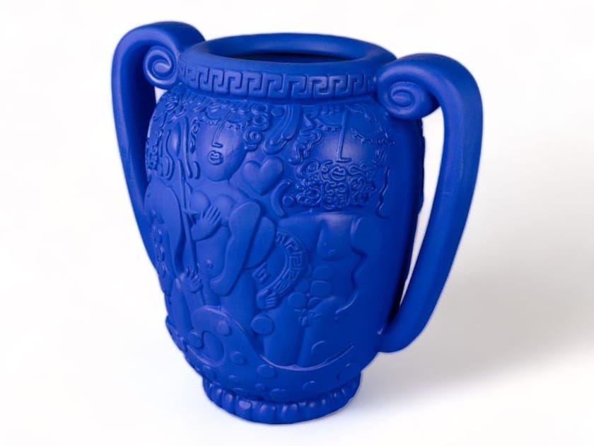 TERRACOTTA AMPHORA BLUE Sculpture By Seletti