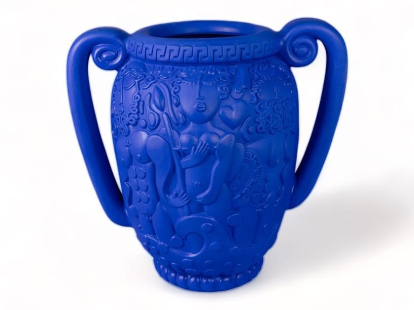 TERRACOTTA AMPHORA BLUE Sculpture By Seletti