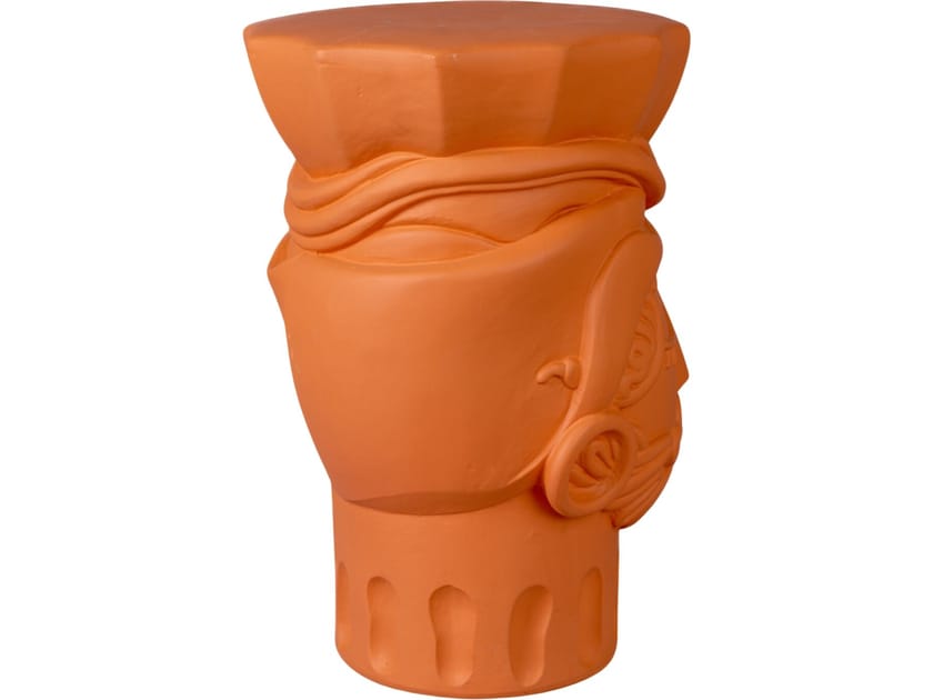 TERRACOTTA TESTA DI MORO MAN STOOL Stool By Seletti