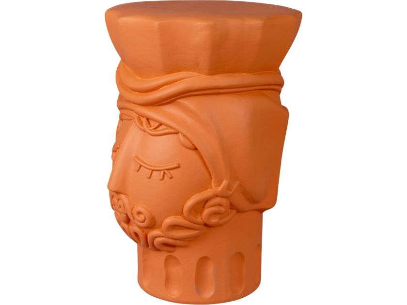 TERRACOTTA TESTA DI MORO MAN STOOL Stool By Seletti