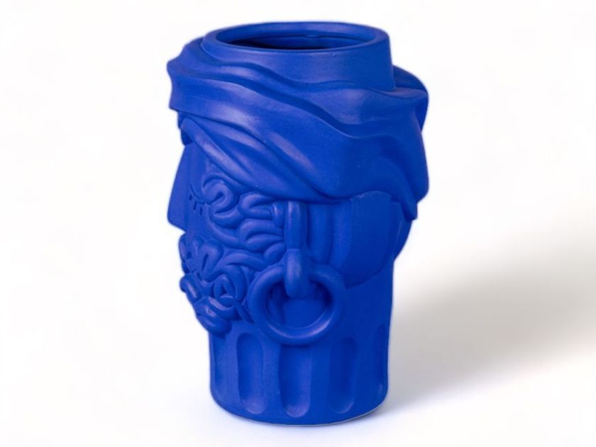 TERRACOTTA VASE MAN BLUE Vase By Seletti