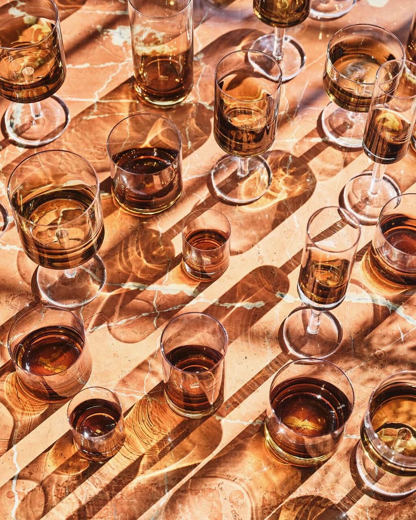 ZUMA AMBER CHAMPAGNE GLASS Glass By Serax