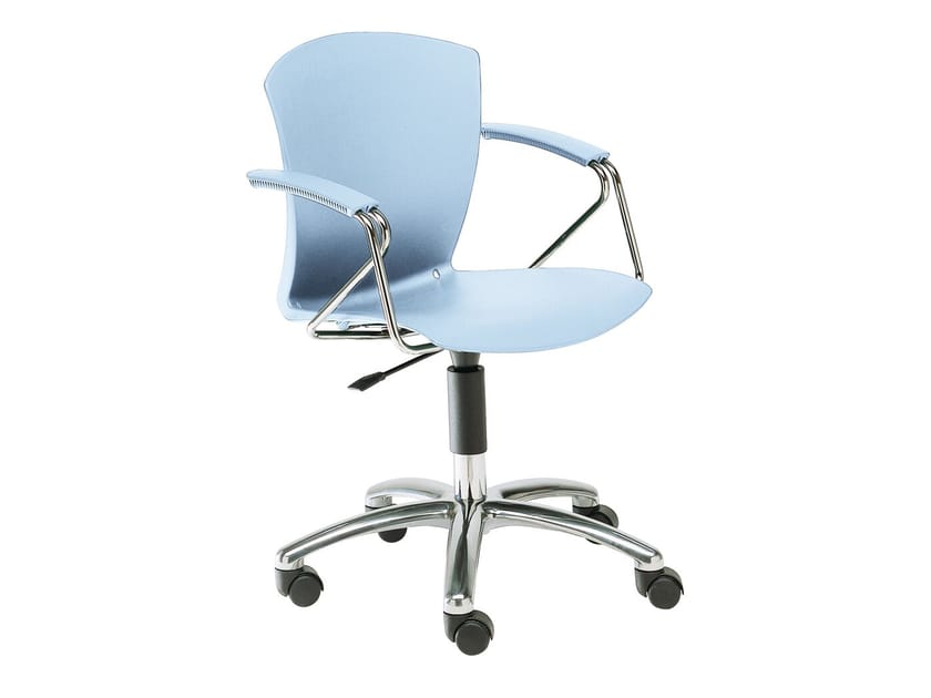 CARINA Chair with 5-spoke base with castors By Sesta | design Giovanni ...