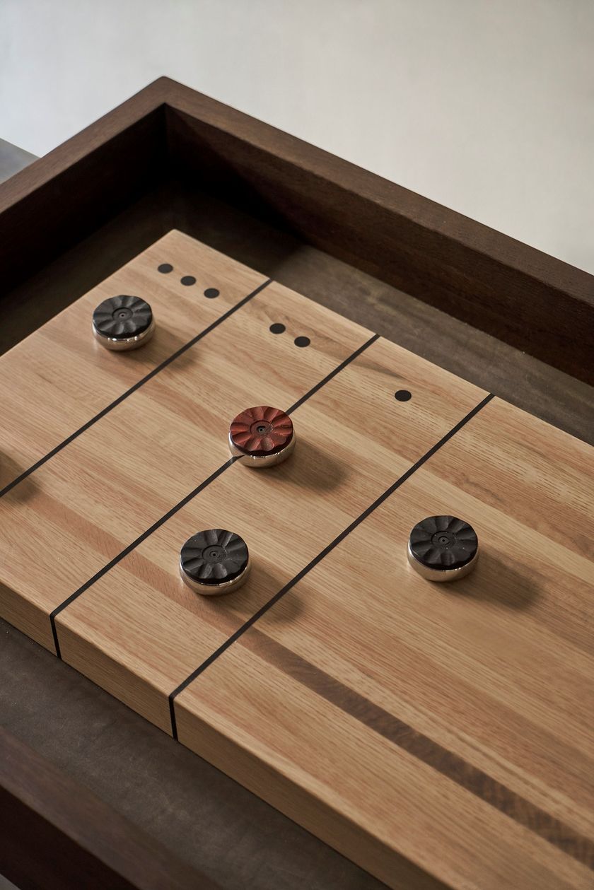 Rectangular wooden game table Shuffleboard Table By District Eight