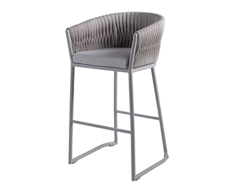 BASKET High garden stool with back By Sifas