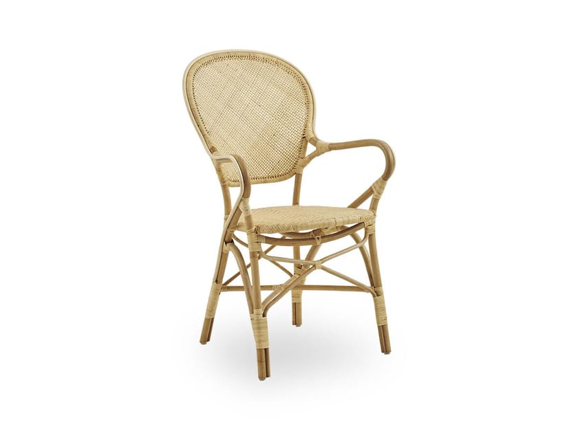 ROSSINI Medallion rattan chair with armrests By Sika Design