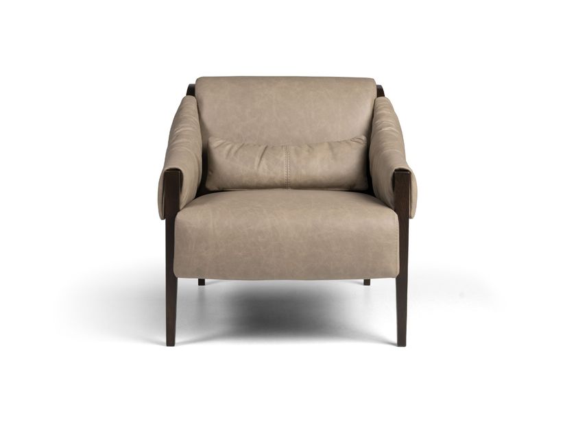JACKSON Leather armchair with armrests By Sit Design