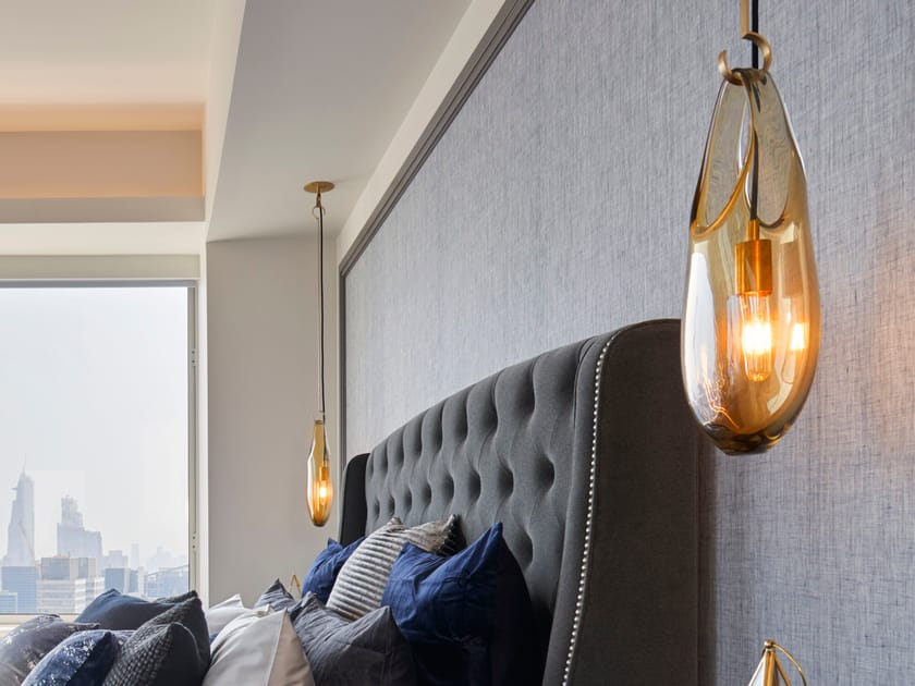 HOLD LED blown glass and brass pendant lamp By SkLO | design Karen ...