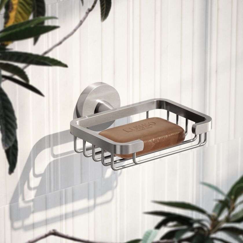 Soap dish Wall-mounted stainless steel soap dish for shower By LUSSO