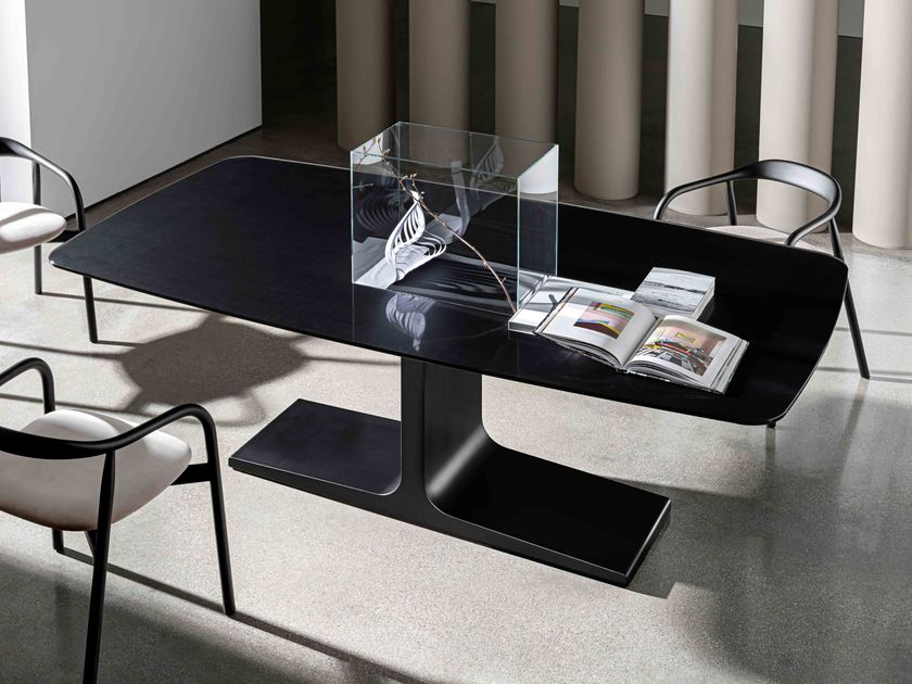 PALACE SHAPED EXTENSIBLE Extending ceramic table By Sovet italia ...