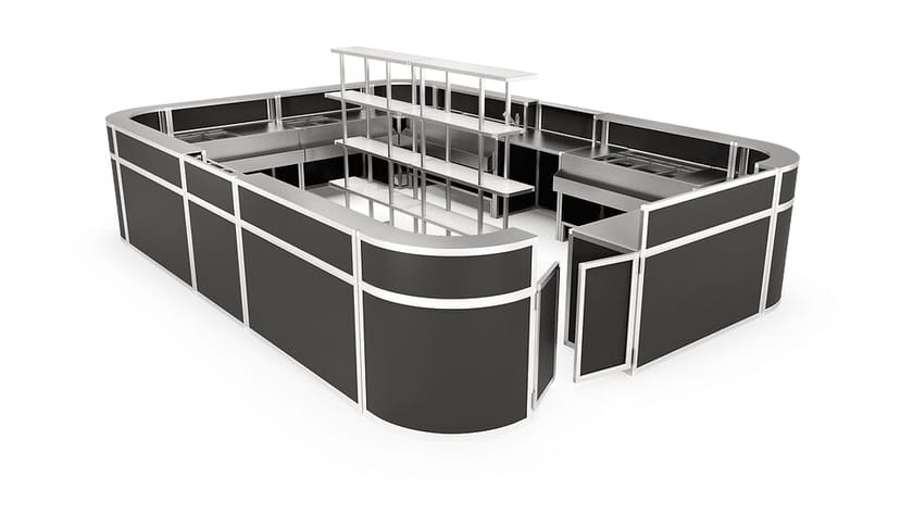 360° SET-UP BAR Bar counter By Station Deus®
