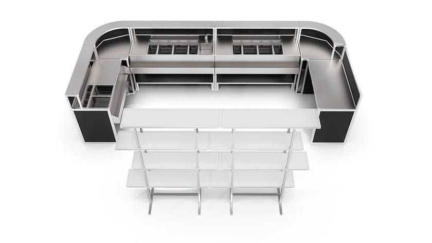 "U" SET-UP BAR Bar counter By Station Deus®