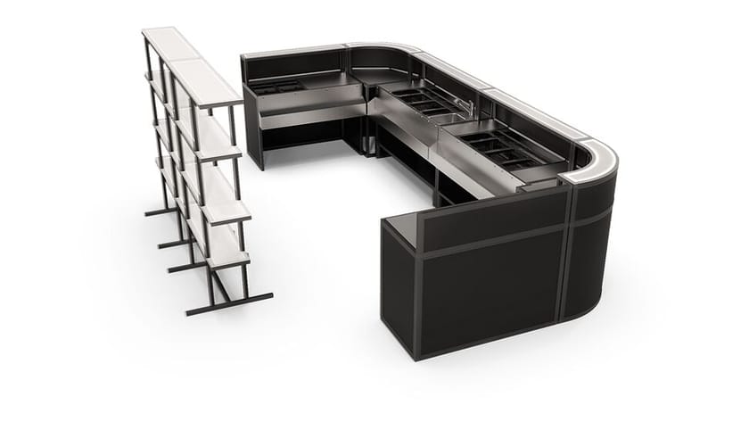 "U" SET-UP BAR Bar counter By Station Deus®