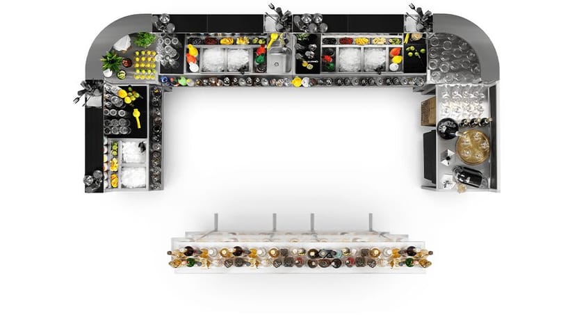 "U" SET-UP BAR Bar counter By Station Deus®