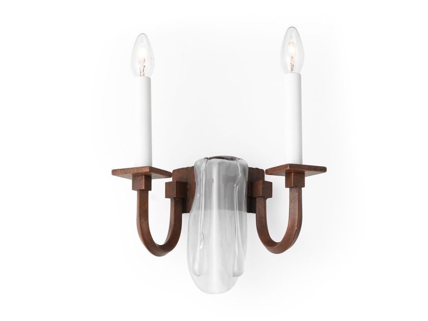 NEW DIRECTIONS 20826 Metal and sandblasted glass wall light By Stillux ...