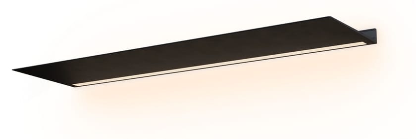 WALL SHELF WITH LIGHT UNDER AND ALL AROUND Aluminium wall shelf with ...