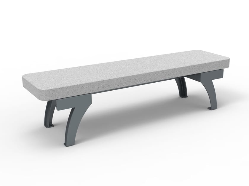 LIGHT STONE Backless cement bench By Studio Città
