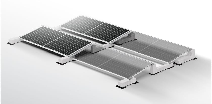 CONNECT 10° VERTICAL Support for photovoltaic system By Sun Ballast