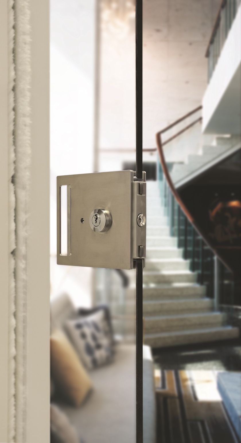 Glass door lock T-LOCK PRO By GFS ITALIAN INNOVATIVE GLASS FIXING