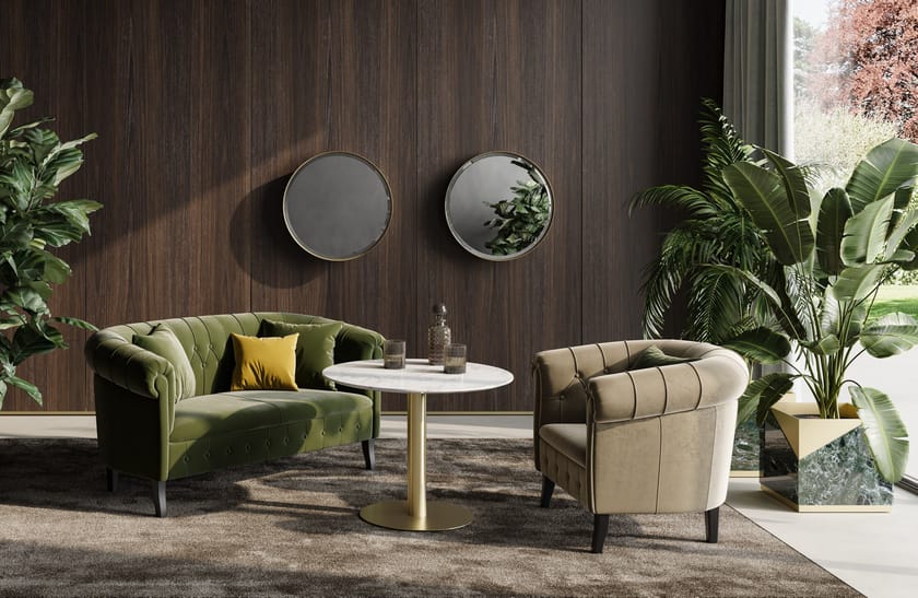 TABLE Round wooden contract table By PROF