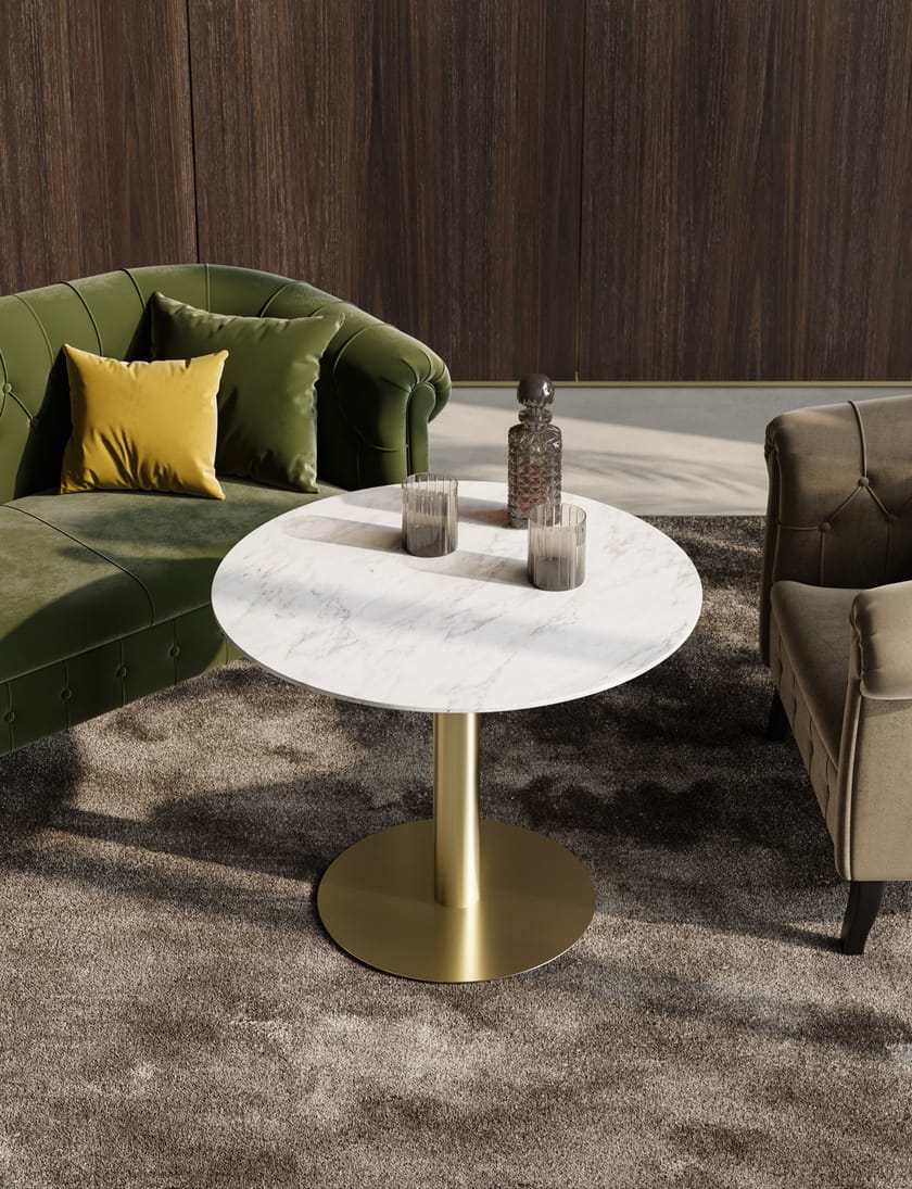 TABLE Round wooden contract table By PROF