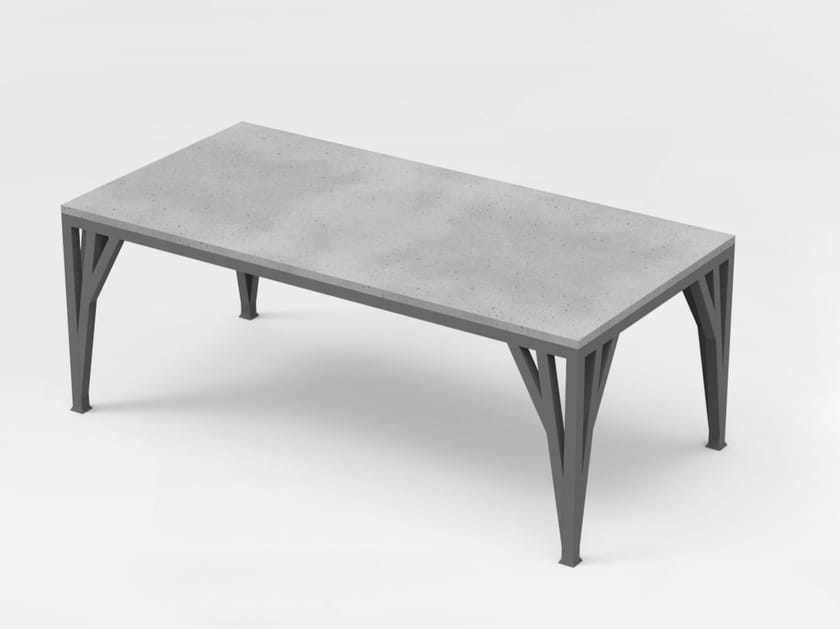 Rectangular concrete table TABULA CIBUS MAGNO Tabula Collection By CO33