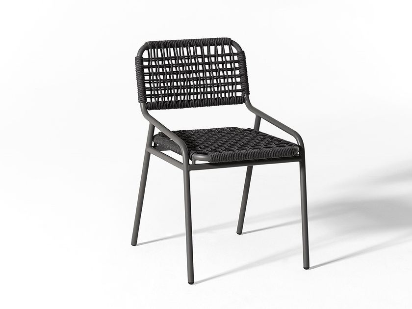 Rope garden chair TAI OPEN AIR DUE By Meridiani design Andrea Parisio