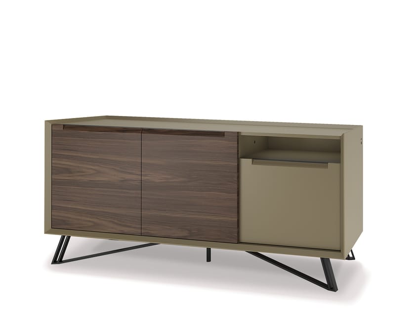 TAIGA Wooden sideboard with doors By animovel | design Christophe Lecomte