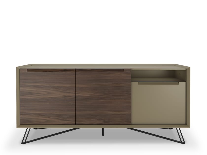 TAIGA Wooden sideboard with doors By animovel | design Christophe Lecomte
