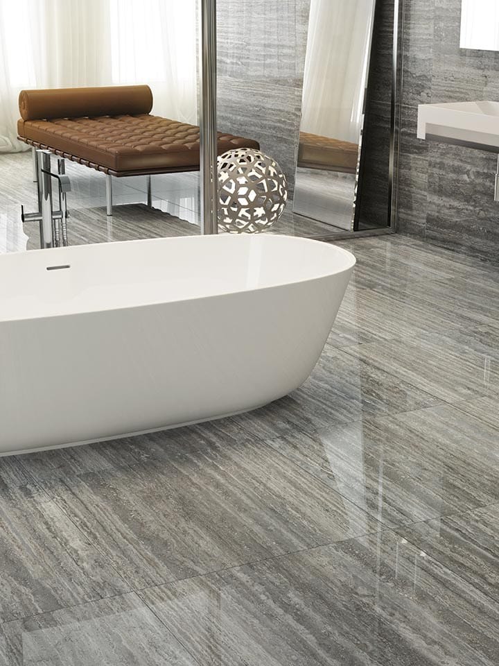 Pavimento/rivestimento in gres porcellanato effetto pietra TALE SILVER VERSO - Ceramiche Caesar