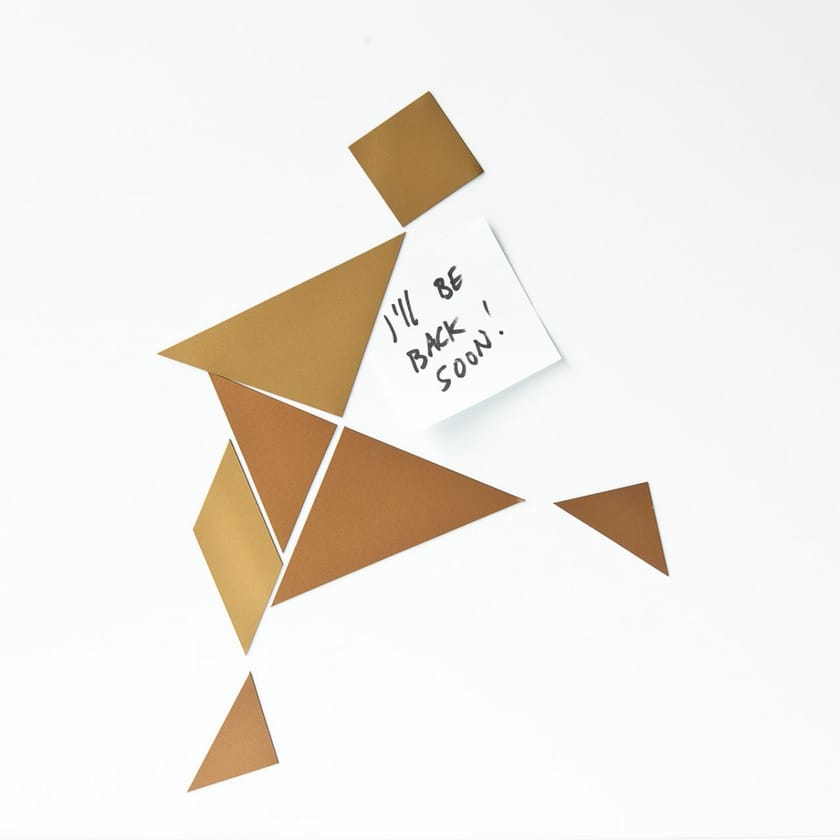 Magnet TANGRAM GOLD/COPPER Tangram Collection By Groovy Magnets