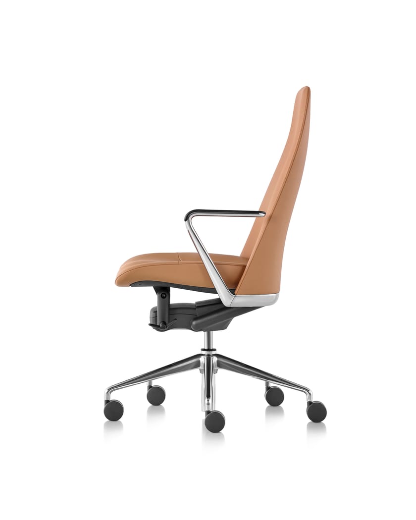 TAPER Swivel high-back leather executive chair By Herman Miller ...