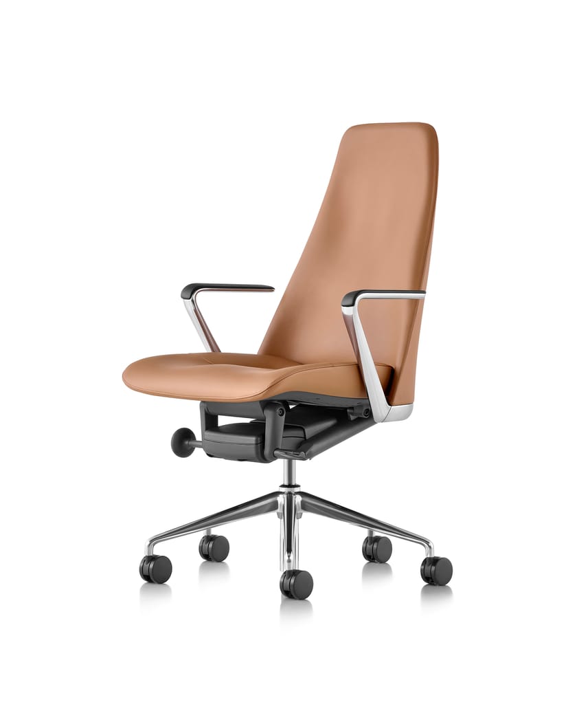 TAPER Swivel high-back leather executive chair By Herman Miller ...