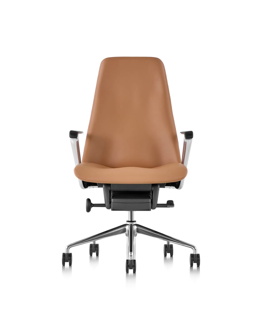 TAPER Swivel high-back leather executive chair By Herman Miller ...