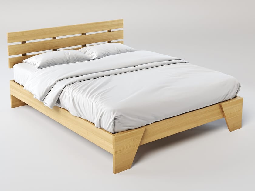 TARASSACO ALTO Tatami solid wood double bed By Vivere Zen