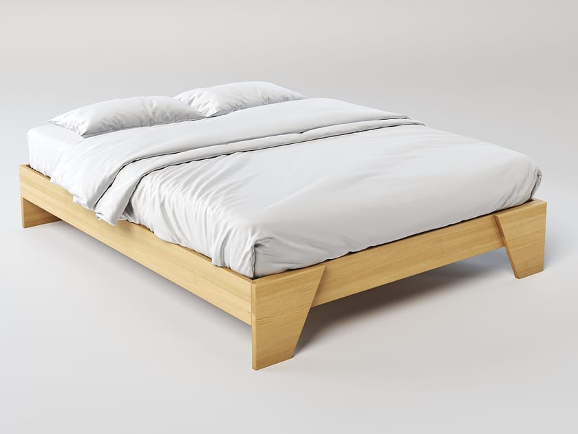 TARASSACO ALTO Tatami solid wood double bed By Vivere Zen
