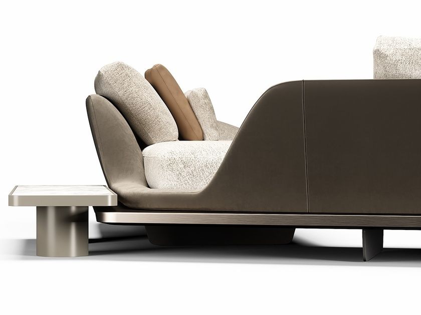 TAU 40 STEEL Low wood and glass coffee table By Reflex | design Tulczinsky