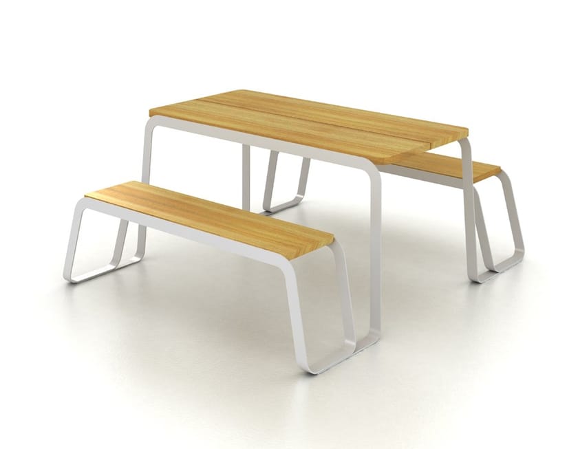 Picnic table with integrated benches TAVOLEE By LAB23 design Gibillero ...