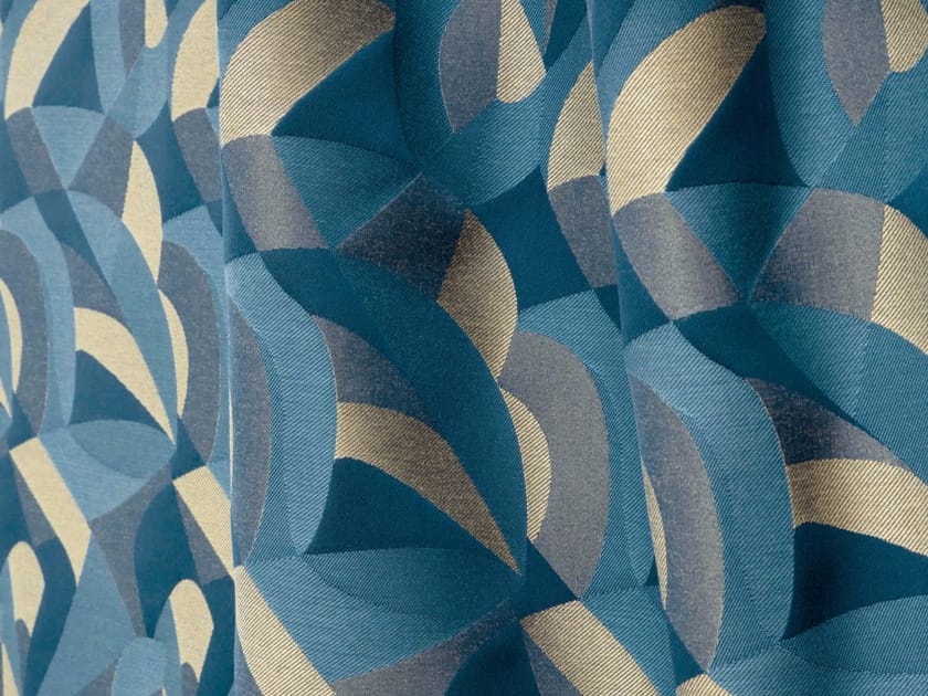 Washable multi-colored Trevira® CS fabric with graphic pattern TCHIN By ...