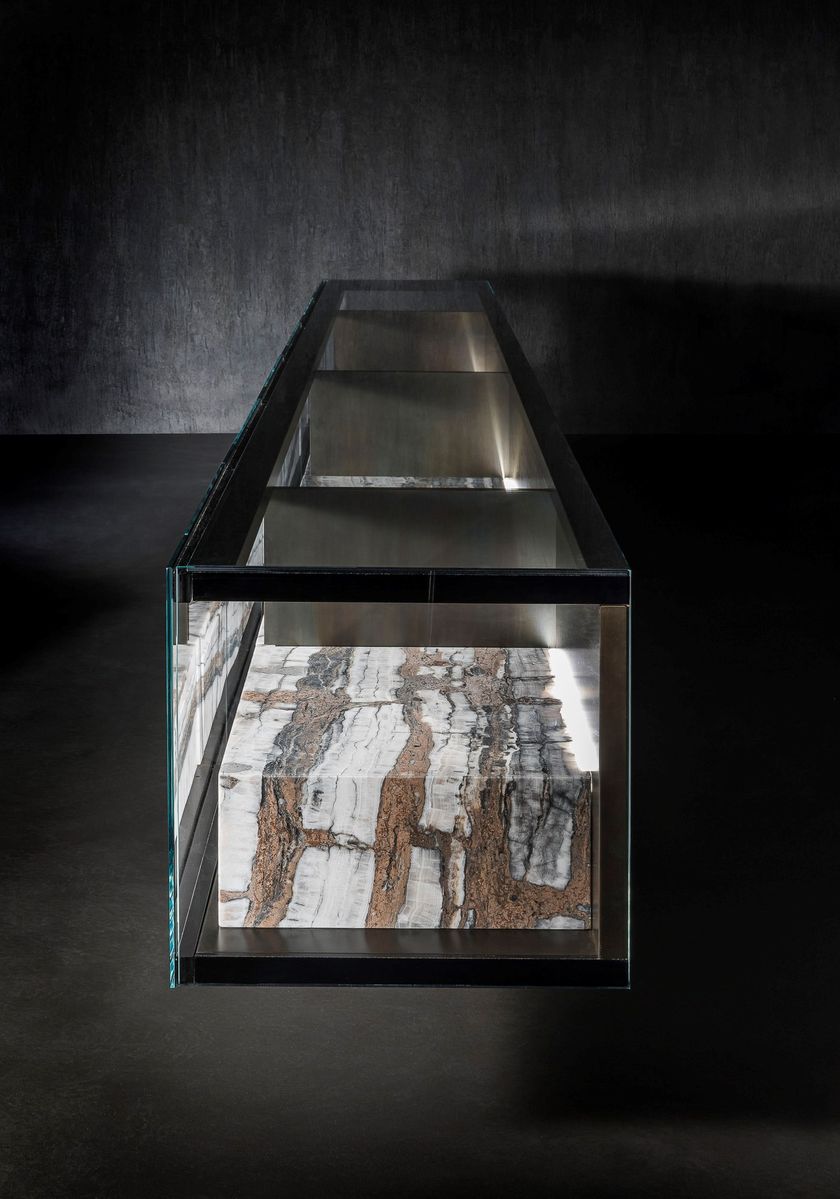 TEKE Glass sideboard with stone interiors By Henge | design Massimo ...