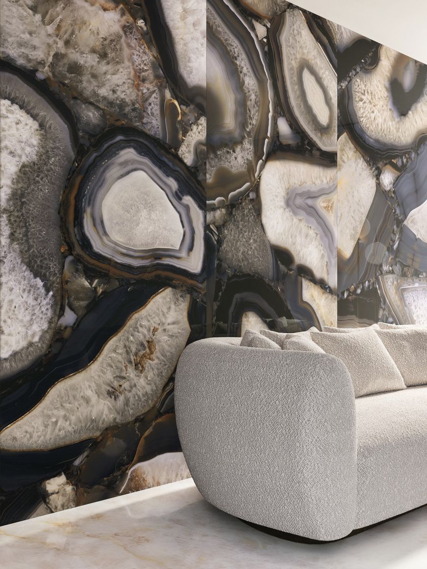 TELE DI MARMO PRECIOUS AGATE BLACK Flooring By EmilCeramica