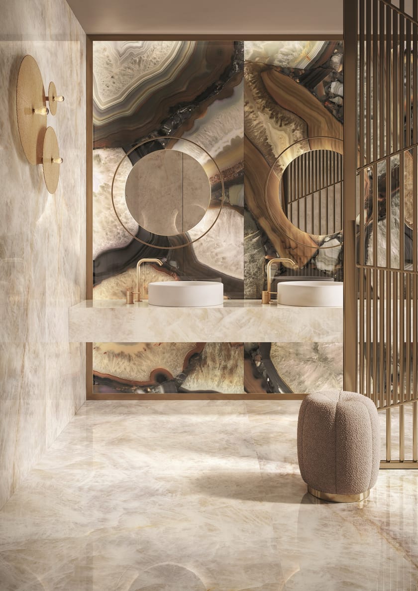 TELE DI MARMO PRECIOUS AGATE BROWN Pavimento By EmilCeramica