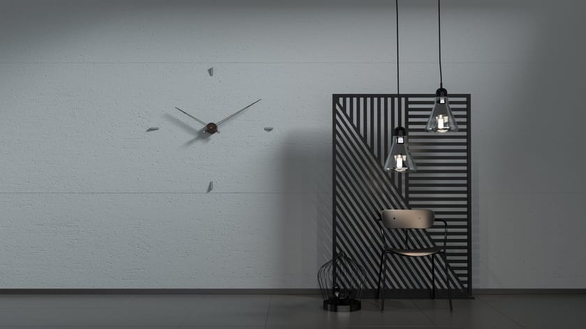 Wall-mounted metal clock TEMPO 4-100 By Materium