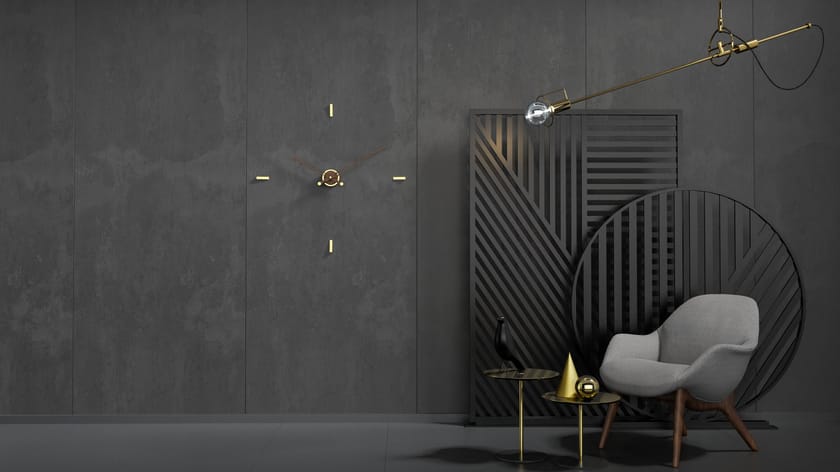 Wall-mounted metal clock TEMPO 4-80 By Materium