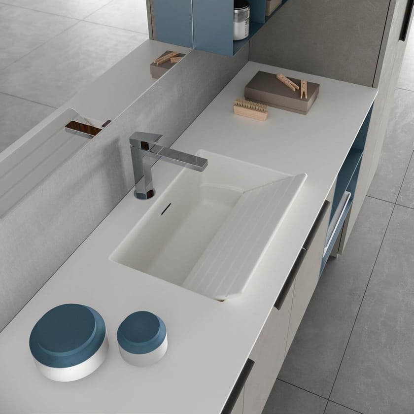 Laundry room cabinet with mirror for washing machine THAI 327 By RAB ...