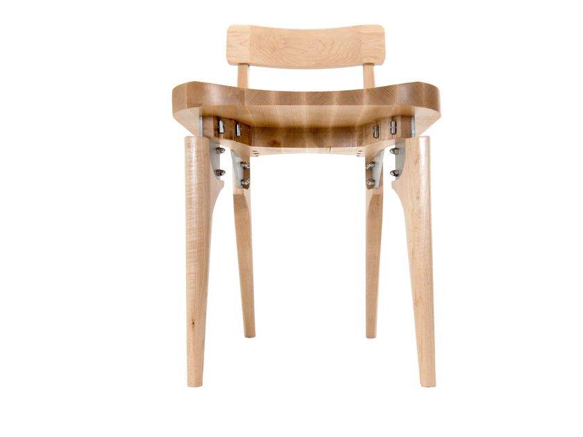 Sedia in acero THE MAPLE BUTCHER BLOCK CHAIR By KHEM Studios