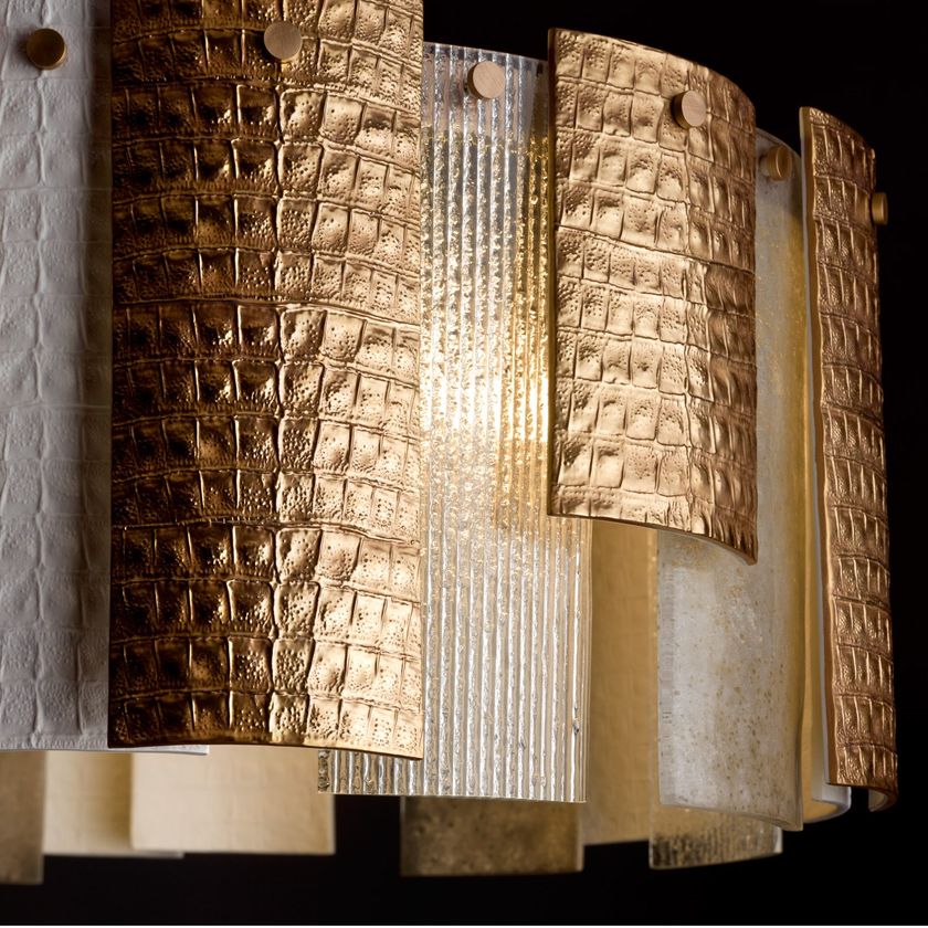 THE WALL Suspension lamp in Murano glass and ceramic By VILLARI