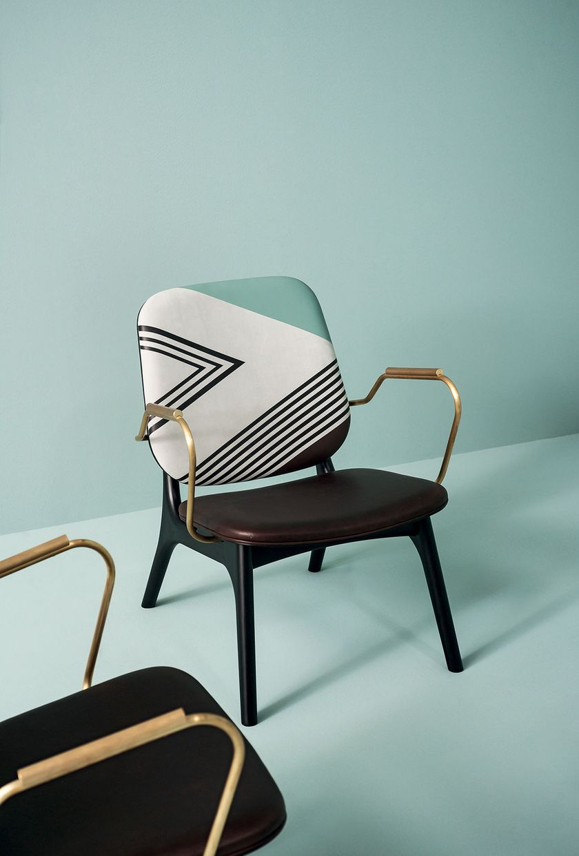 Leather easy chair with armrests THEA SPECIAL EDITION By BAXTER design ...