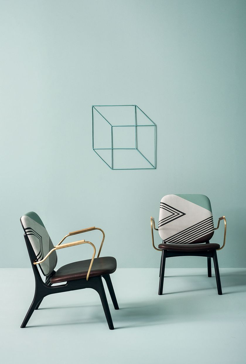 Leather easy chair with armrests THEA SPECIAL EDITION By BAXTER design ...