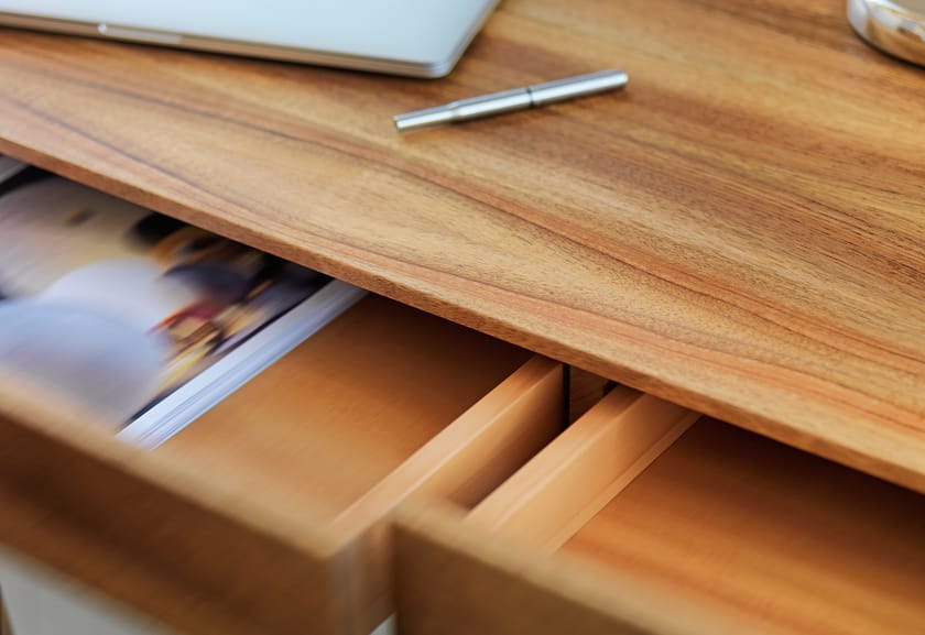 THEO DESK | Solid wood writing desk Rectangular solid wood writing desk ...